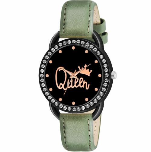 Buy KIROH Analogue Copper Diamond Designer Queen Dial Leather Strap ...