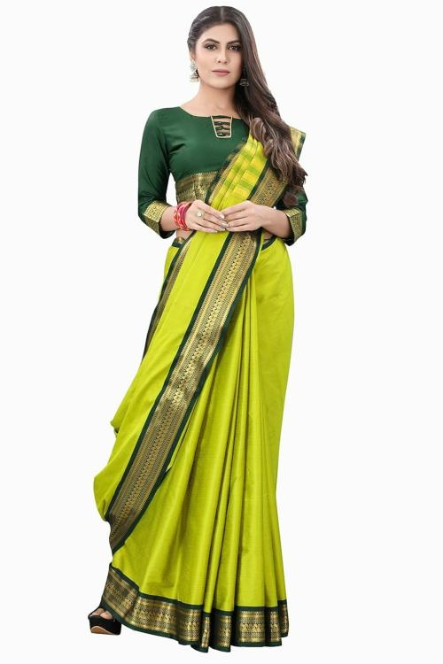 Buy Sunfire Creation Pallavi Fashions Saree Rich Pallu Polyester ...
