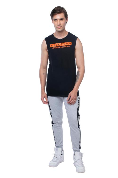 Buy INTENSIFY THE EFFORTS ! YUYUTSVA ATHLEISURES Men's Cotton Spandex Go Bold Stringer Tank ...