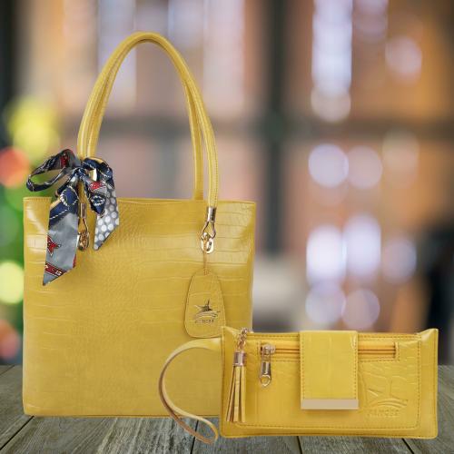 Buy Fances Women Yellow Handbag (Pack of: 2) Online at Best Prices in ...