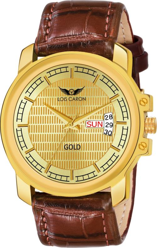 Buy LOIS CARON LCS-8465 ORIGINAL GOLD PLATED DAY & DATE FUNCTIONING ...
