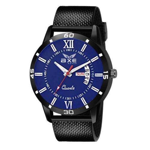 Buy Axe Style Analog Blue Dial Black Strap Watch for Men (XDD-7078 ...