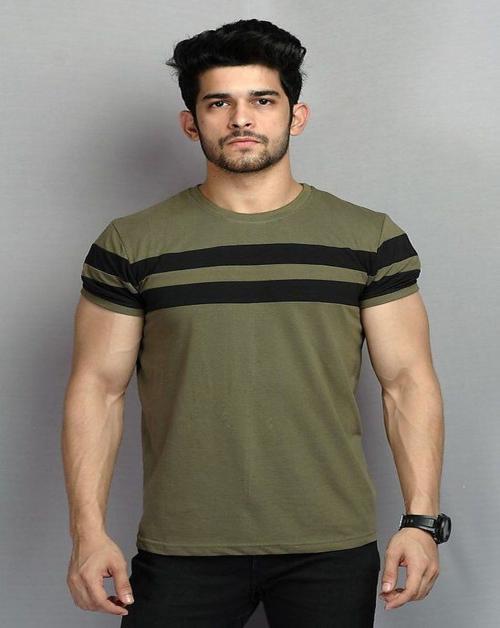 Buy ATTITUDE START OF FASHION Men Black Printed Polyester T-Shirt - M ...