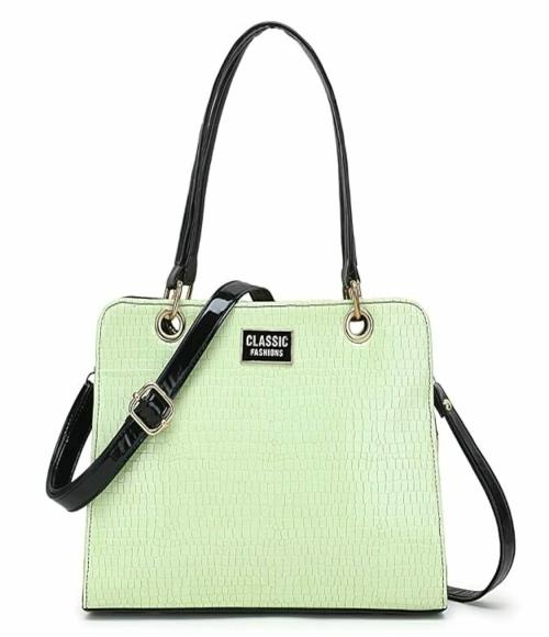 Buy Classic Fashions Croco Pu Leather Handbag Two Type Handle One Top ...