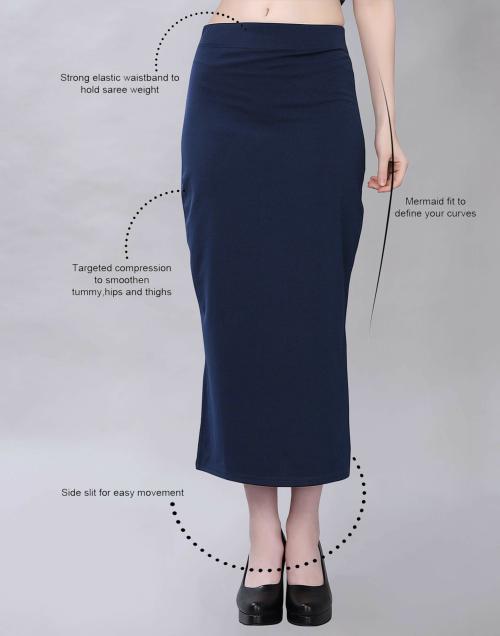 Buy SHAYONAM Nevy Blue Shapewear S11 Cotton Blend Petticoat (S) Online ...