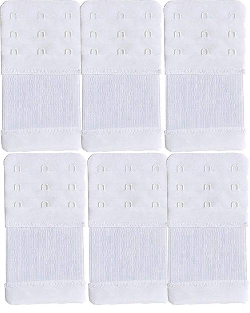 Buy In-Curve White Self Design Cotton Pack of 6 Bra Extender Online at ...