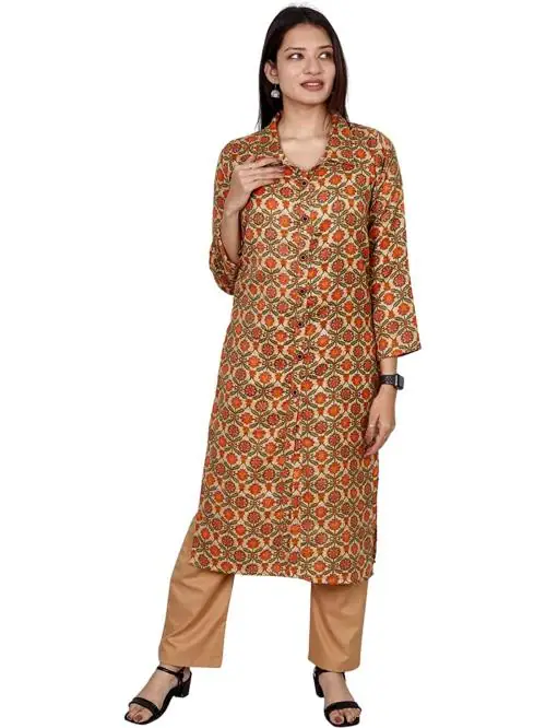Buy Indicraft Women Beige Wool Kurti - S Online at Best Prices in India ...