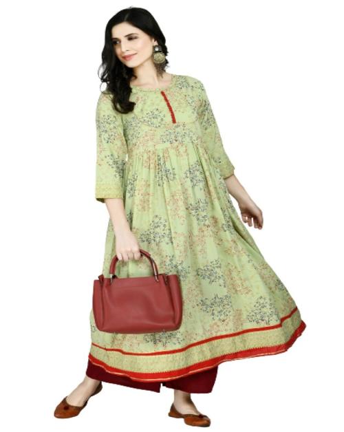 Buy MAFE Women's Rayon Gown For Festival And Functions Wear (Light ...