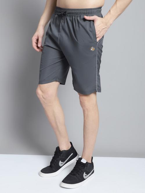 Buy Well Quality Men's Grey Polyester Knee Length Shorts(Dark Grey ...