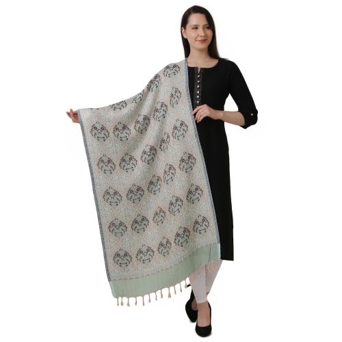 Buy EVAZ Stylish Woolen Stoles For Women's -White Online at Best Prices ...