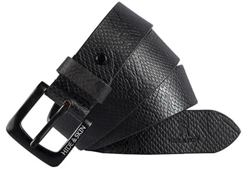 Buy Hide And Skin Black Men Genuine Leather Belt Online at Best Prices ...