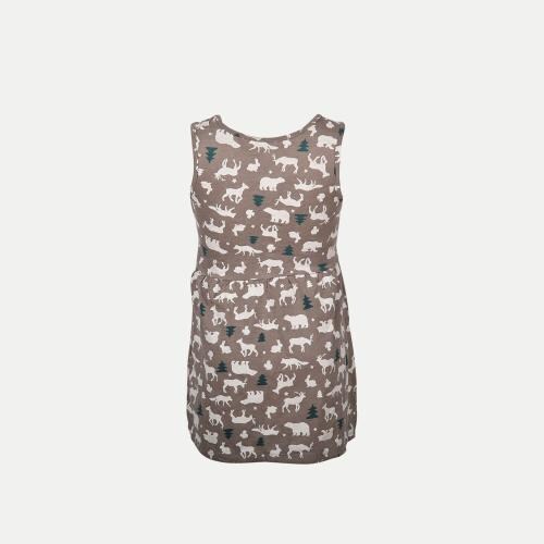Buy Rad Prix Girls Lt Brown AOP animal Printed Sleeveless Frock Online ...