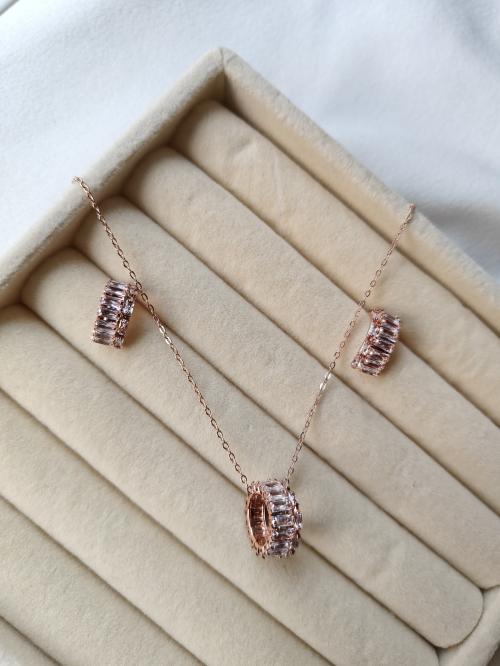 Buy ZAISHA Ring Pendant Set (Rose gold) Online at Best Prices in India ...