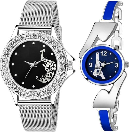 Buy TRUE COLORS Analog Black, Blue Dial Blue Strap Watch for Women ...