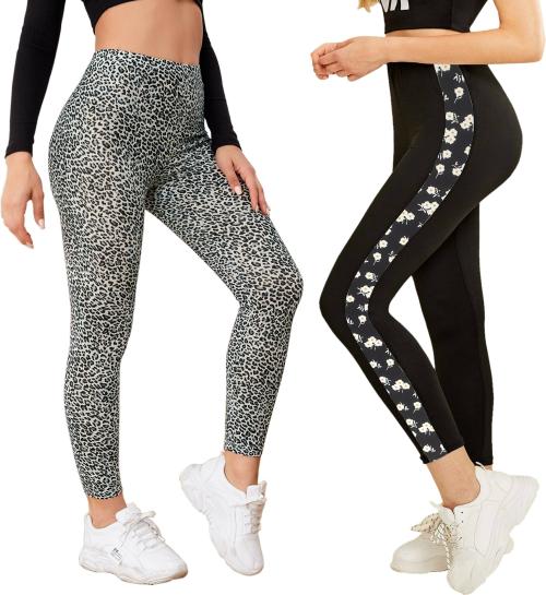 Buy Alisba Women Multicolor Self Design Lycra Blend Pack Of 2 Jegging ...