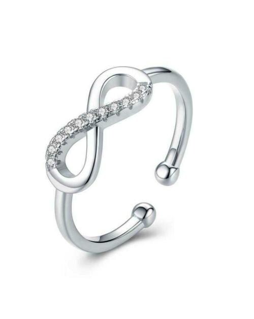 Buy Jewel Panda Women's Silver Plated Zirconia Inlaid Infinity Sign ...