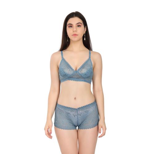 Buy GENEALO Women's Cotton Non-Padded Bra & Panty Set/Lingerie Set/Bikini Set Body Fit ...