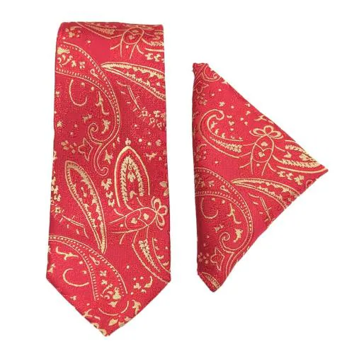 Buy Rare Combee Group Red Color Camel Floral Design Silk Necktie for Men Premium Fabric ...