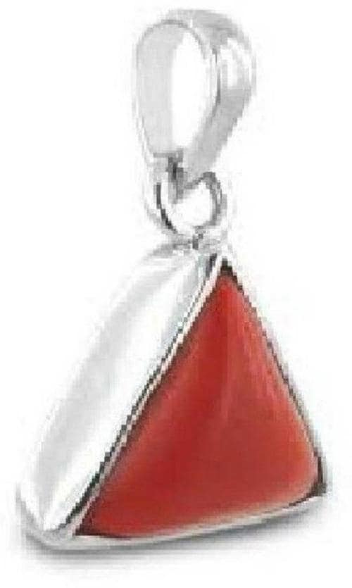 Buy Chopra Gems Gold Plated Stone Munga Stone Pendant Without Chain Red ...