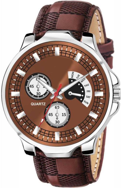 Buy KU Analog Brown Dial Brown Strap Watch For Men Online at Best ...