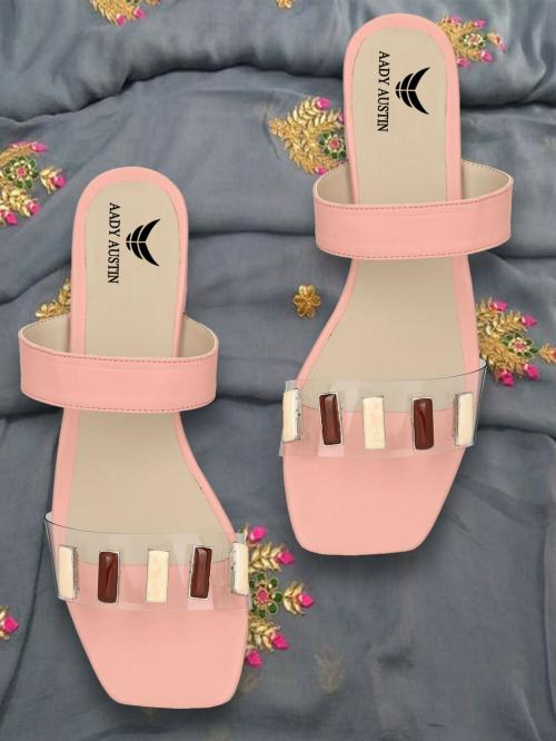 Buy Aady Austin Nude Pick Block Heel Sandals Online at Best Prices in ...