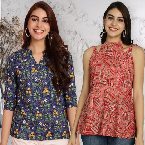 Buy Poshyaa Premium Trendy Tops & Tunics For Women - Pack of 2 Online ...