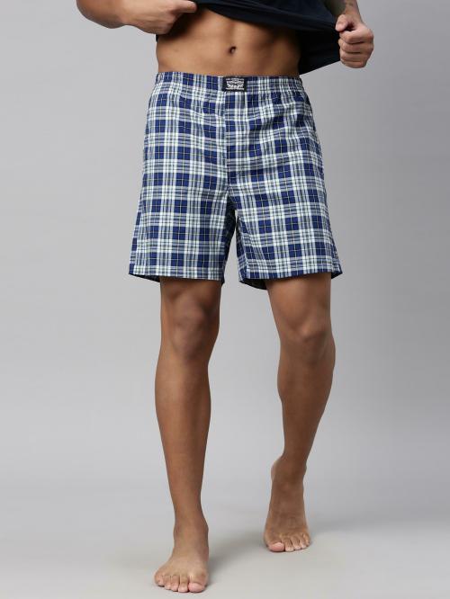 Buy Levi's Men's Skyway & Dress Blue Checks Cotton Boxers Online at ...