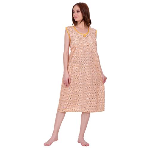 Buy Breezly Woman's Long Short Calf Length Cotton Nighty For Women l ...