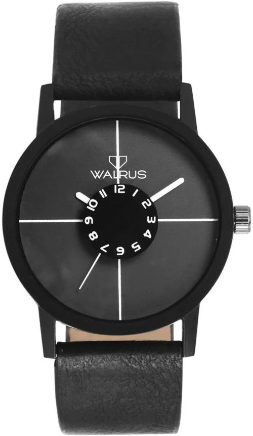 Buy Walrus Analog Black Dial Black Strap Watch For Men Online at Best ...