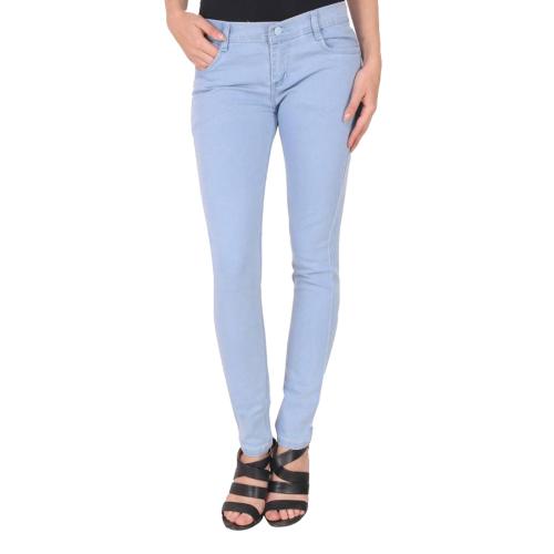 Buy RJ COLLECTION Women Sky Blue Denim Slim Fit Jeans (30) Online at ...