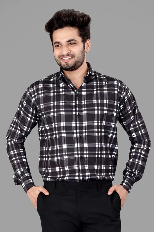 Buy GETCHI Cotton Blend Checks Print Full Sleeve Regular Fit Casual ...