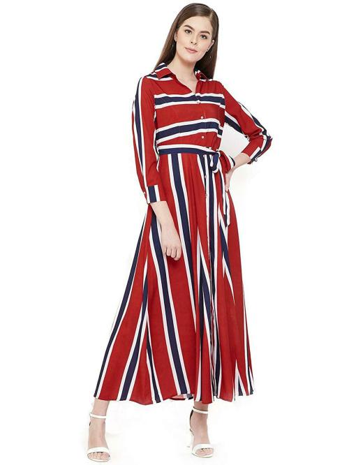 Buy PANIT Women Red Polyester Dresses Online at Best Prices in India ...