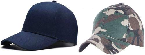 Buy Babji Men Navy Blue plain and Military Baseball Cap (Pack of 2) Online at Best Prices in ...