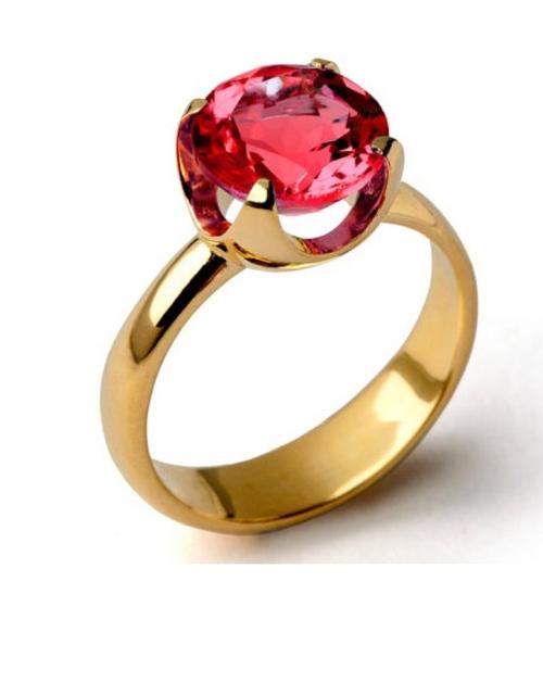 Buy Ceylonmine Gold Plated Ring With Ruby Manik Ring Online at Best ...
