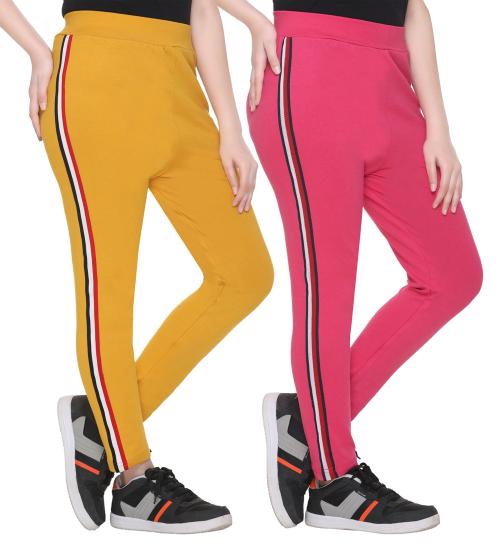 Buy Shaun Womens Multi Color Cotton Pack Of 2 Track Pants Online at ...