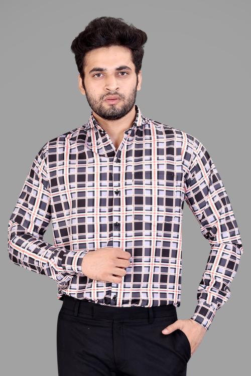 Buy GETCHI Cotton Blend Checks Print Full Sleeve Regular Fit Casual Shirt Online at Best Prices ...