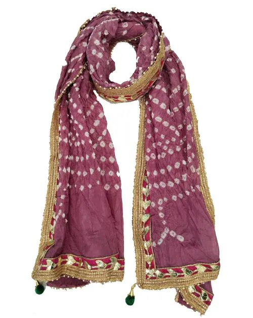 Buy DESI BUTIK Women's Silk Jaipuri Rajasthani Bandhani Bandhej Heavy ...