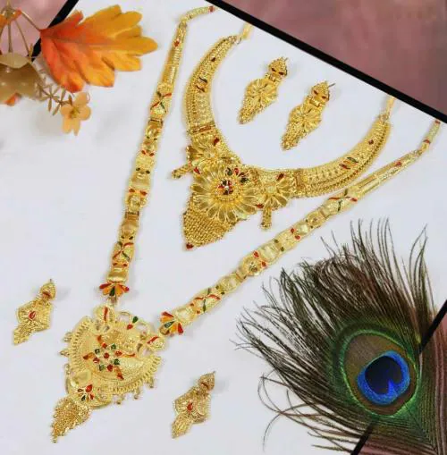 Buy YOGMILLA Brass Gold-plated Jewel Set (Gold) Online at Best Prices ...