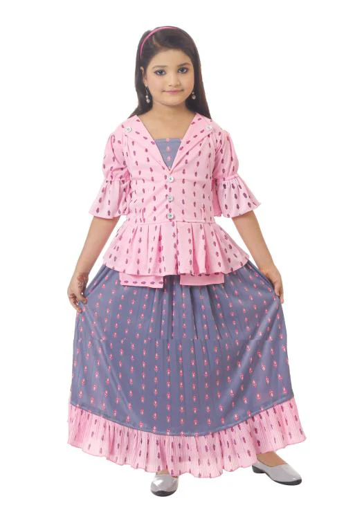 Buy Burbn Party wear Pink dress for girls Online at Best Prices in ...