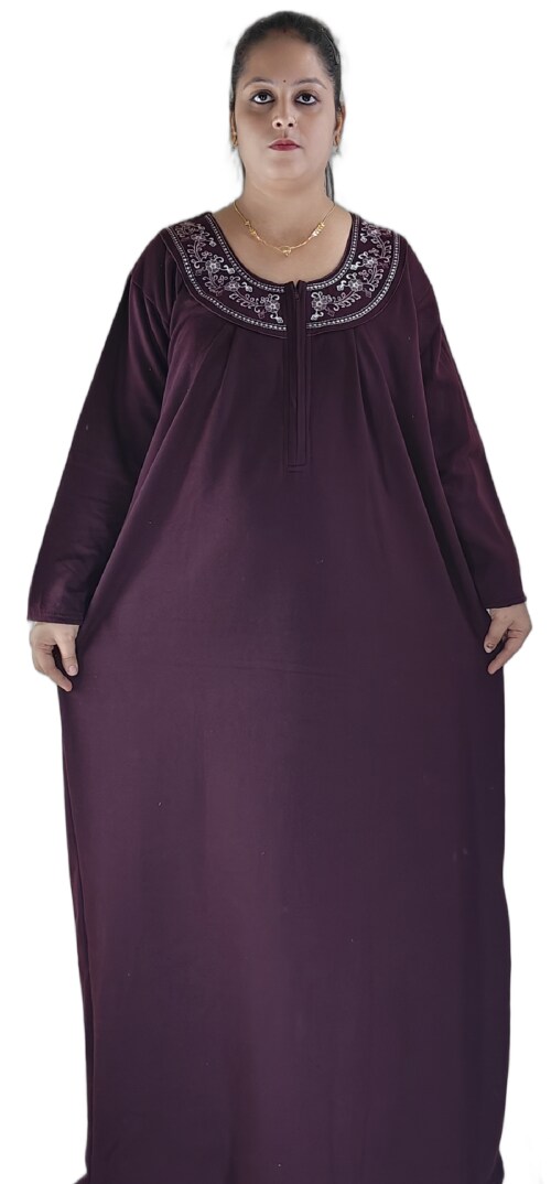 Buy Bindass Female Collection Women Pure Heavy Woolen Fleece Nighty ...