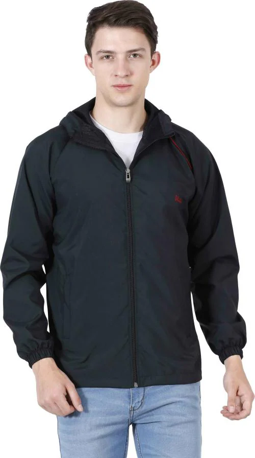 Buy Plutus Men Black Solid Nylon Wind Cheater XL Online at Best Prices ...