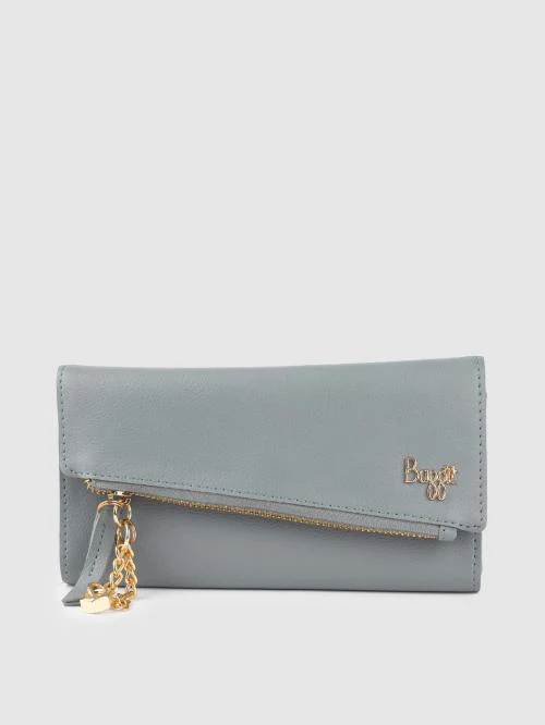 Buy Baggit Women Blue Synthetic Leather Three Fold Wallet Online at ...