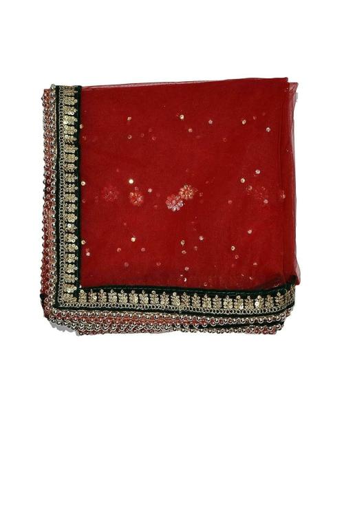 Buy Wedding & Bridal Dupatta Store Women Red Embroidered Dupatta Online ...