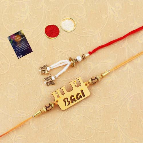 Buy Paola Multicolor Mauli Thread Rakhi With Roli Chawal Raksha Bandhan ...