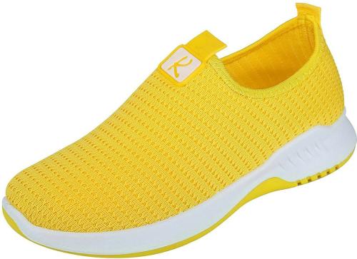 Kickonn Women Walking Shoes (Yellow) - JioMart
