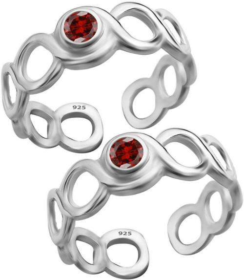 Buy Parnika CZ Studded Band Design Chandi Bichiya for Women |Pure 92.5 Sterling Silver Cubic ...