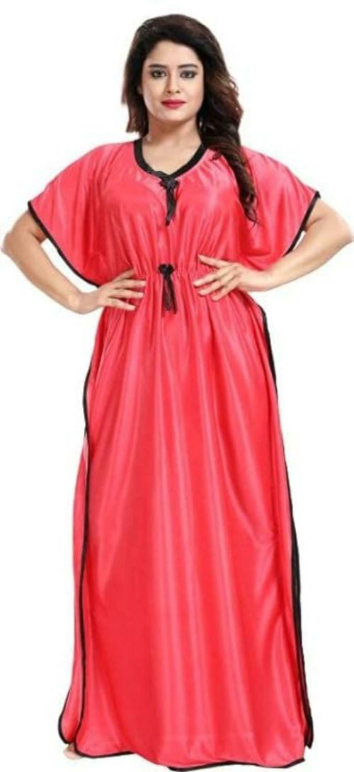 Buy Color Magic Satin Kaftan Gown (SK124) - Dark Rani _2XL Online at Best Prices in India - JioMart.