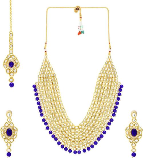 Buy SAMC Gold-Plated Alloy Fashion Jewellery Set - Blue Online at Best ...