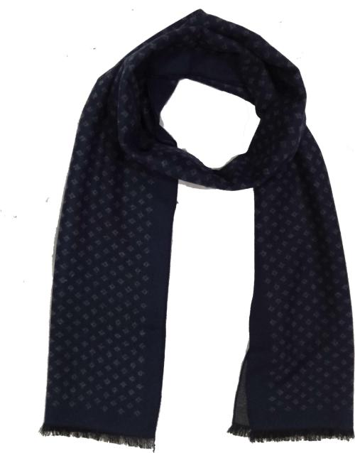 Buy V Vrinde Men Dark Blue Printed Pure Wool Muffler Online at Best ...