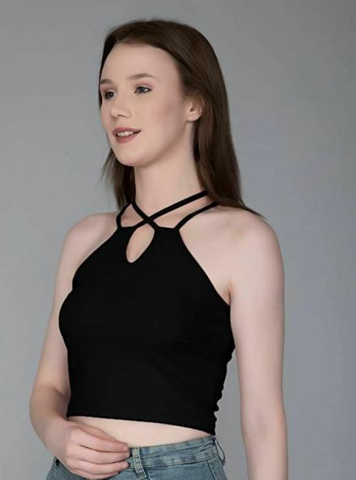 Buy AD2CART A1733 Women's Notch Neck Crop Top Online at Best Prices in ...